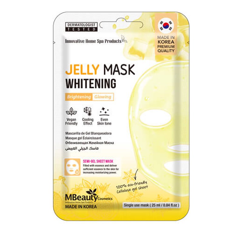 MBEAUTY Jelly sheet maska za posvetljivanje i sjaj kože, 25ml