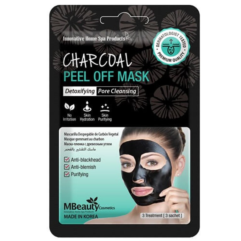 MBEAUTY PEEL OFF maska sa ugljem za detoksikaciju kože, 3x7g
