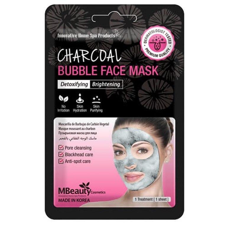 MBEAUTY penušava maska za lice sa ugljem za detoksikaciju kože, 20 ml