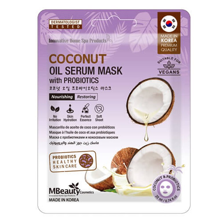 MBEAUTY sheet maska sa kokosovim uljem i probioticima, 22ml