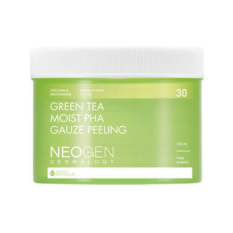 NEOGEN DERMALOGY GREEN TEA MOIST PHA jastučići za piling,190 ml, 30 komada