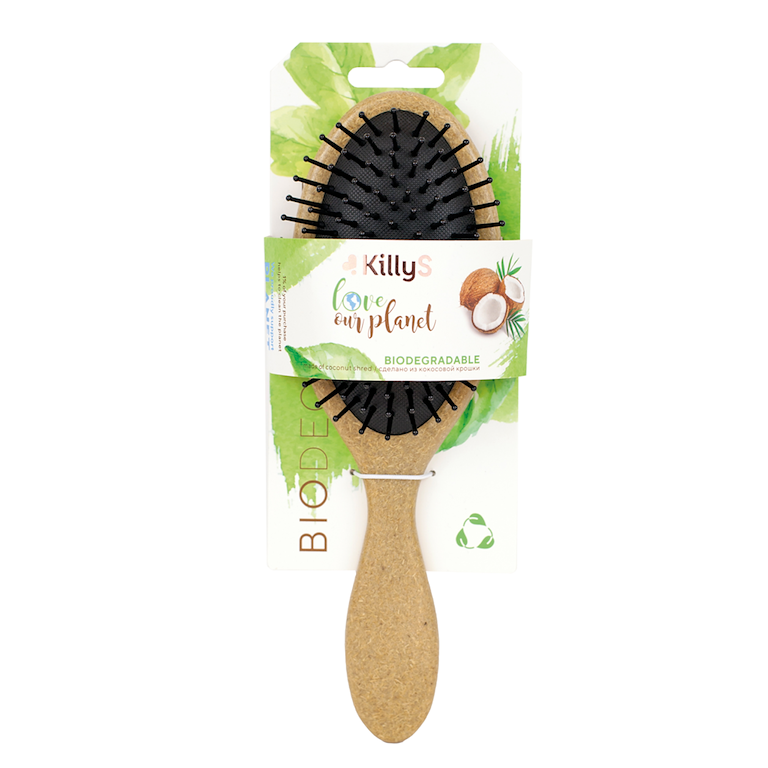 KillyS Biorazgradiva četka za kosu od kokosove ljuske, 1 kom.