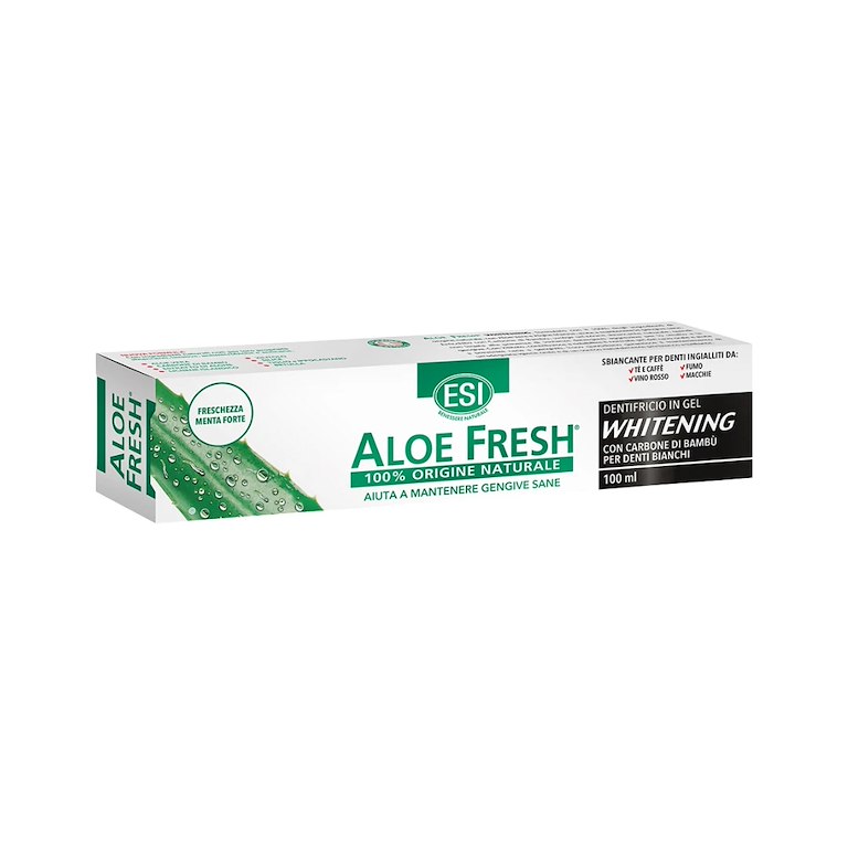 ESI ALOE FRESH Pasta za Zube Whitening sa Aktivnim Ugljem za Izbeljivanje 100 mL