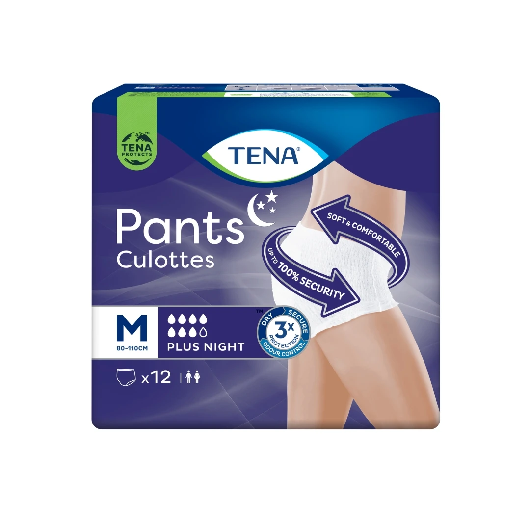 TENA® Pants PLUS NIGHT M 12 Komada; Noćne Gaćice za Inkontinenciju