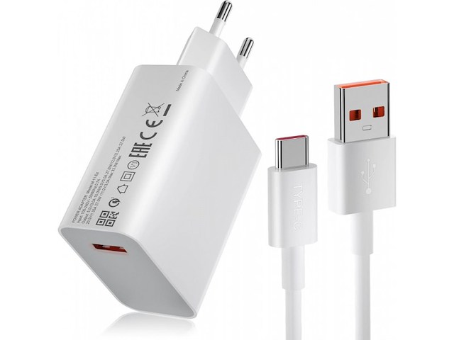 Xiaomi punjač adapter USB kabl tip C 33w Redmi note 9