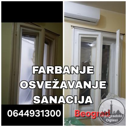 Farbanje vrata prozora 0644931300,Beograd