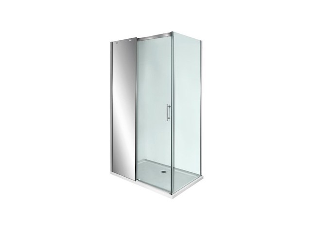 TITAN 100X80 TUŠ KABINA SA OGLEDALOM VISINE 195 PROVIDNO STAKLO 8mm HROM RAM - CONCEPT