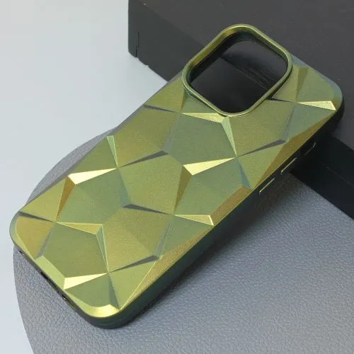 Futrola - maska Shiny Diamond za iPhone 15 Pro Max 6.7 maslinasto zelena