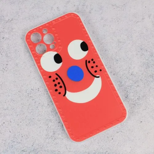 Futrola - maska Smile face za iPhone 12 Pro 6.1 crvena