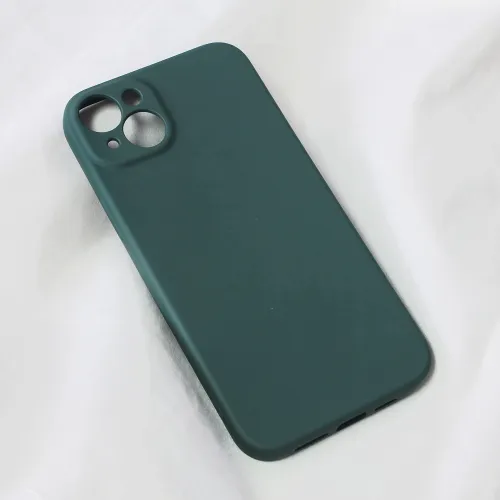 Futrola - maska Teracell Soft Velvet za iPhone 14 Plus 6.7 tamno zelena