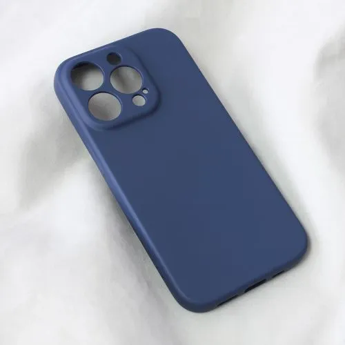 Futrola - maska Teracell Soft Velvet za iPhone 14 Pro 6.1 tamno plava