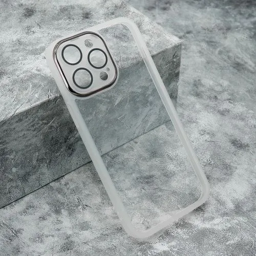 Futrola - maska Transparent COLOR za iPhone 14 Pro Max (6.7) bela (MS)