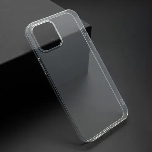 Futrola - maska ultra tanki PROTECT silikon za iPhone 12 Pro Max (6.7) providna (bela) (MS)