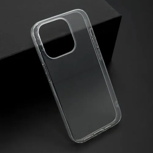 Futrola - maska ultra tanki PROTECT silikon za iPhone 15 Pro (6.1) providna (bela) (MS)