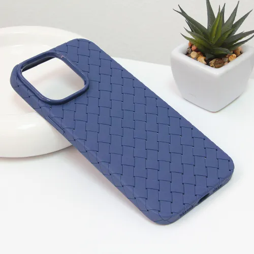 Futrola - maska Weave case za iPhone 14 Pro Max 6.7 plava