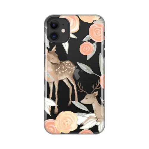 Silikonska futrola - maska print Skin za iPhone 11 6.1 Flower Deer