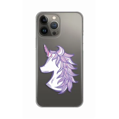 Silikonska futrola - maska print Skin za iPhone 13 Pro Max 6.7 Purple Unicorn