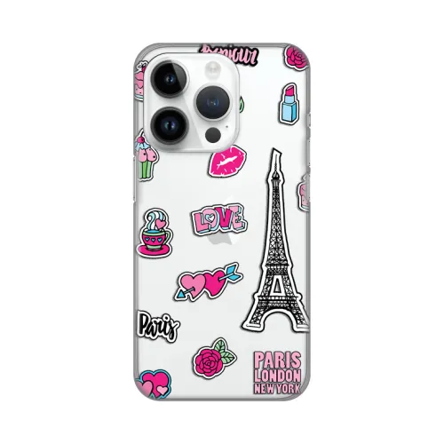 Silikonska futrola - maska print Skin za iPhone 14 Pro 6.1 Love Paris