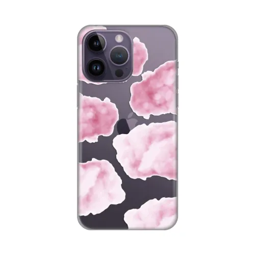 Silikonska futrola - maska print Skin za iPhone 14 Pro Max 6.7 Pink Clouds