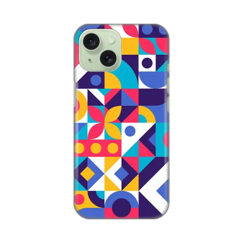 Silikonska futrola - maska print Skin za iPhone 15 6.1 Colorful Mosaic