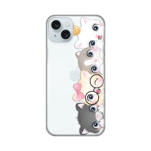 Silikonska futrola - maska print Skin za iPhone 15 Plus 6.7 Cats