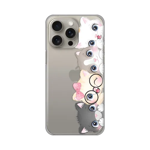 Silikonska futrola - maska print Skin za iPhone 15 Pro Max 6.7 Cats