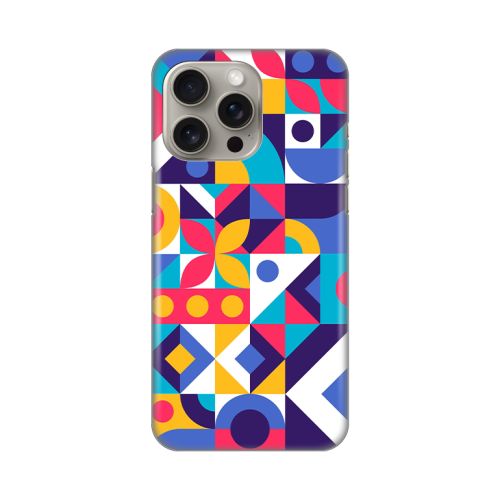 Silikonska futrola - maska print Skin za iPhone 15 Pro Max 6.7 Colorful Mosaic