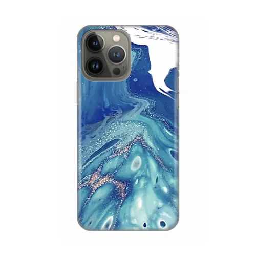 Silikonska futrola - maska print za iPhone 13 Pro Max 6.7 Blue Marble