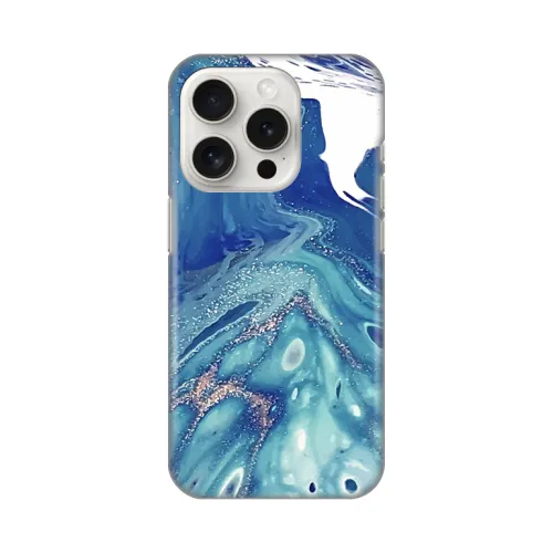 Silikonska futrola - maska print za iPhone 15 Pro 6.1 Blue Marble