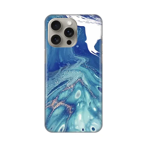 Silikonska futrola - maska print za iPhone 15 Pro Max 6.7 Blue Marble