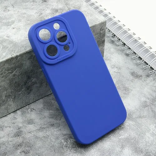 Silikonska futrola - maska Pro Camera za iPhone 15 Pro (6.1) tamno plava (MS)