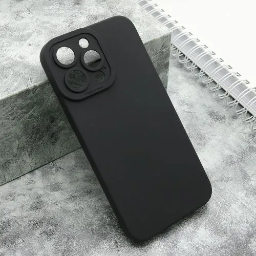 Silikonska futrola - maska Pro Camera za iPhone 15 Pro Max (6.7) crna (MS)