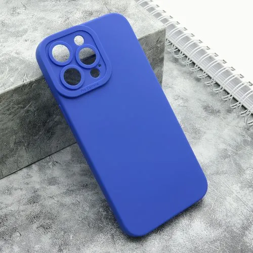 Silikonska futrola - maska Pro Camera za iPhone 15 Pro Max (6.7) tamno plava (MS)