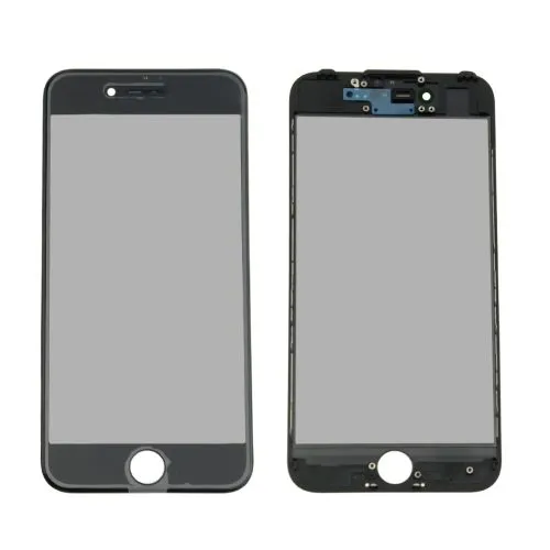 Staklo touchscreen-a + frame + OCA + polarizator za iPhone 7 Crno (Crown Quality)