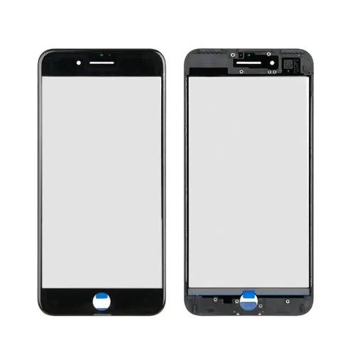 Staklo touchscreen-a + frame + OCA + polarizator za iPhone 7 Plus Crno (Crown Quality)