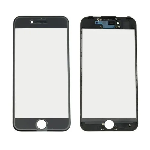 Staklo touchscreen-a + frame + OCA za iPhone 7 Crno (Crown Quality)