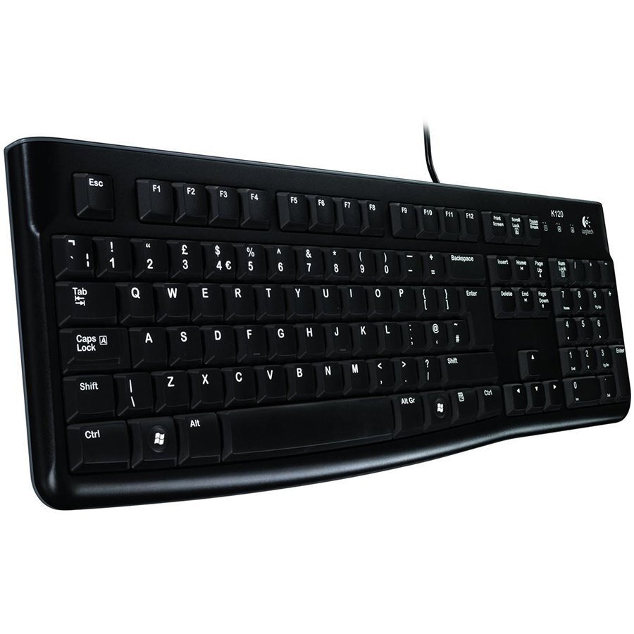 LOGITECH K120 Corded Keyboard - BLACK - USB - US INT'L - B2BID EK000577418