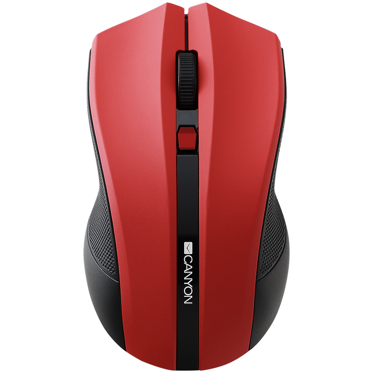 CANYON MW-5 2.4GHz wireless Optical Mouse with 4 buttons, DPI 800/1200/1600, Red, 122*69*40mm, 0.067kgID EK000577402