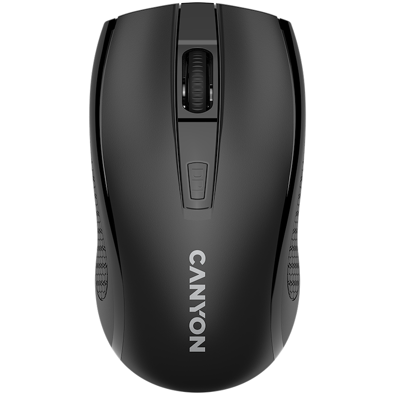CANYON MW-7, 2.4Ghz wireless mouse, 6 buttons, DPI 800/1200/1600, with 1 AA battery ,size 110*60*37mm,58g,blackID EK000577397