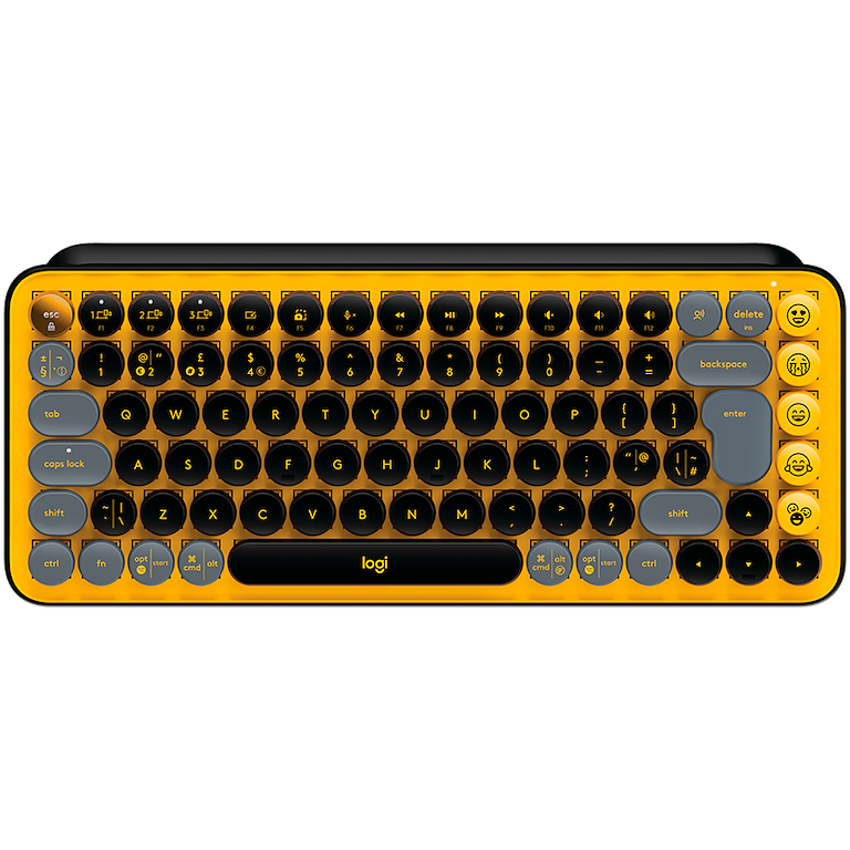 LOGITECH POP Keys Bluetooth Mechanical Keyboard - BLAST YELLOW - US INT'LID EK000577390