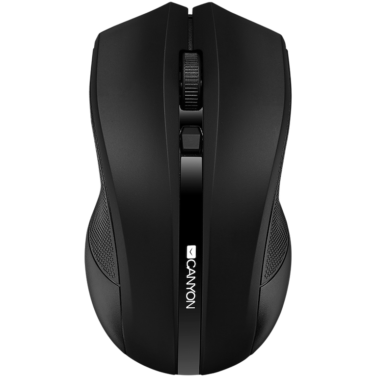 CANYON MW-5, 2.4GHz wireless Optical Mouse with 4 buttons, DPI 800/1200/1600, Black, 122*69*40mm, 0.067kgID EK000577332