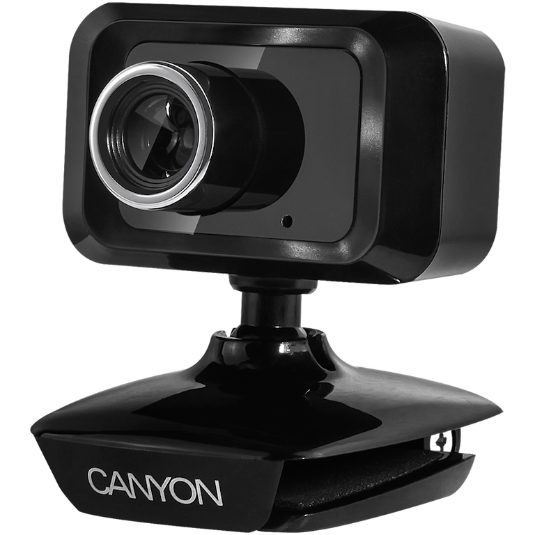 CANYON C1, Enhanced 1.3 Megapixels resolution webcam with USB2.0 connector, viewing angle 40°, cable length 1.25m, Black, 49.9x46.5x55.4mm, 0.065kgID EK000577315