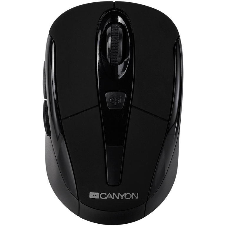 CANYON MSO-W6, 2.4GHz wireless optical mouse with 6 buttons, DPI 800/1200/1600, Black, 92*55*35mm, 0.054kgID EK000577299