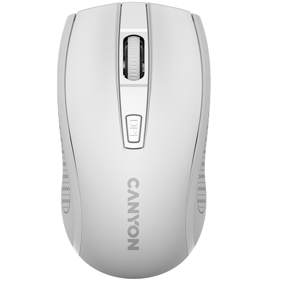 CANYON MW-7, 2.4Ghz wireless mouse, 6 buttons, DPI 800/1200/1600, with 1 AA battery ,size 110*60*37mm,58g,whiteID EK000577278