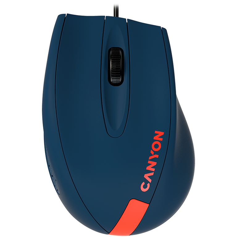 CANYON M-11, Wired Optical Mouse with 3 keys, DPI 1000 With 1.5M USB cable,Blue-Red,size 68*110*38mm,weight:0.072kgID EK000577263