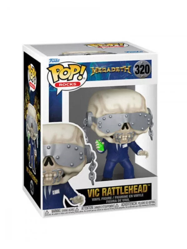 Bobble Figure Rocks – Megadeath POP! – Vic Rattlehead 9cm