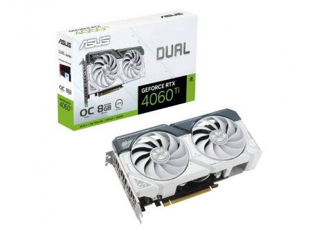 ASUS NVIDIA GEFORCE RTX 4060 TI 8GB 128BIT DUAL-RTX4060TI-O8G-WHITE GRAFIČKA KARTA