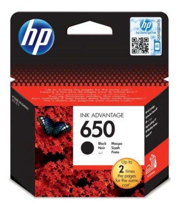 HP 650 Black Ink Cartridge [CZ101AE],HP Deskjet Ink Advantage 2515 and 2515 e-All-in-One Printers' ( 'CZ101AE' )