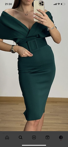 Zelena haljina Italijanski model,zara