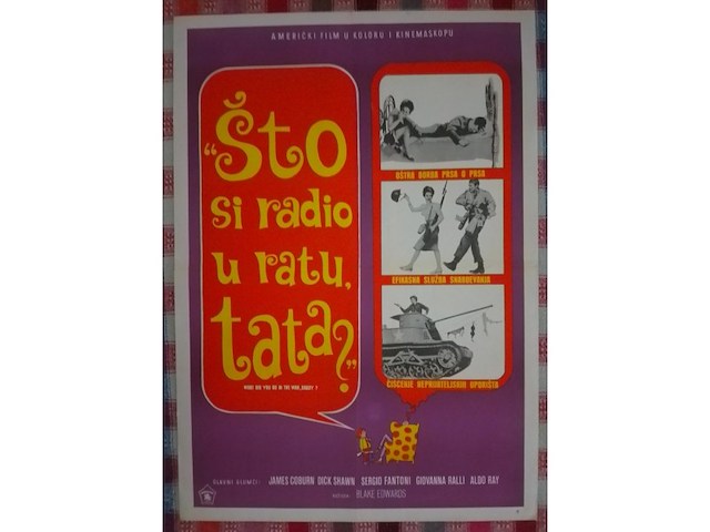 plakat ŠTO SI RADIO U RATU, TATA?